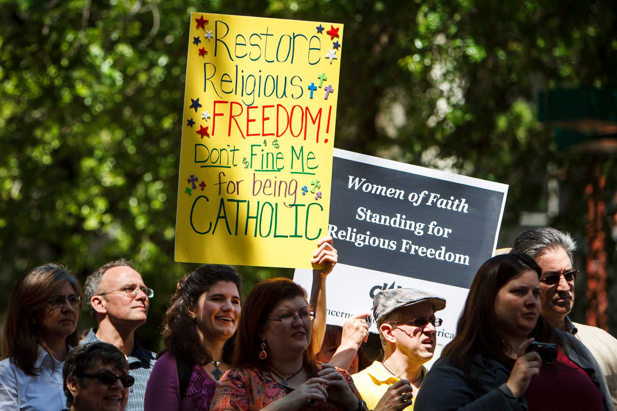 Who's funding Catholic religious freedom event?