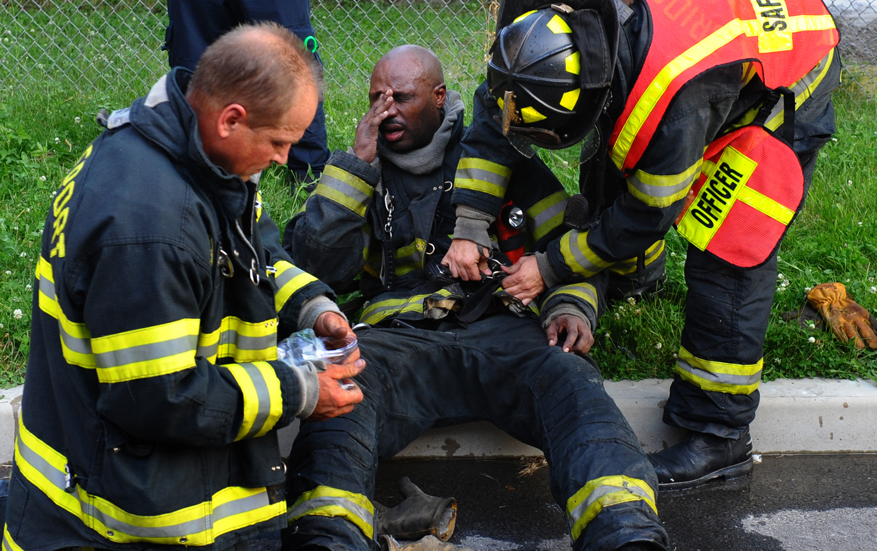 Vacant factory still burning Friday night