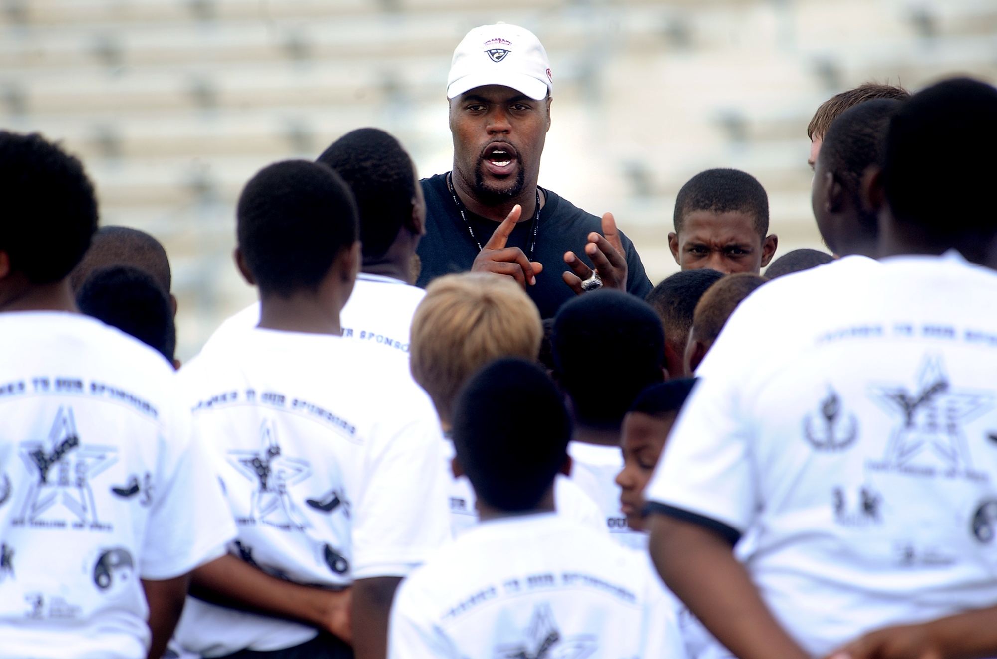Former West Brook, UT player Derrick Scott holds football camp