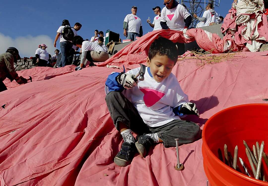 Pink triangle goes up on Twin Peaks for Pride Day