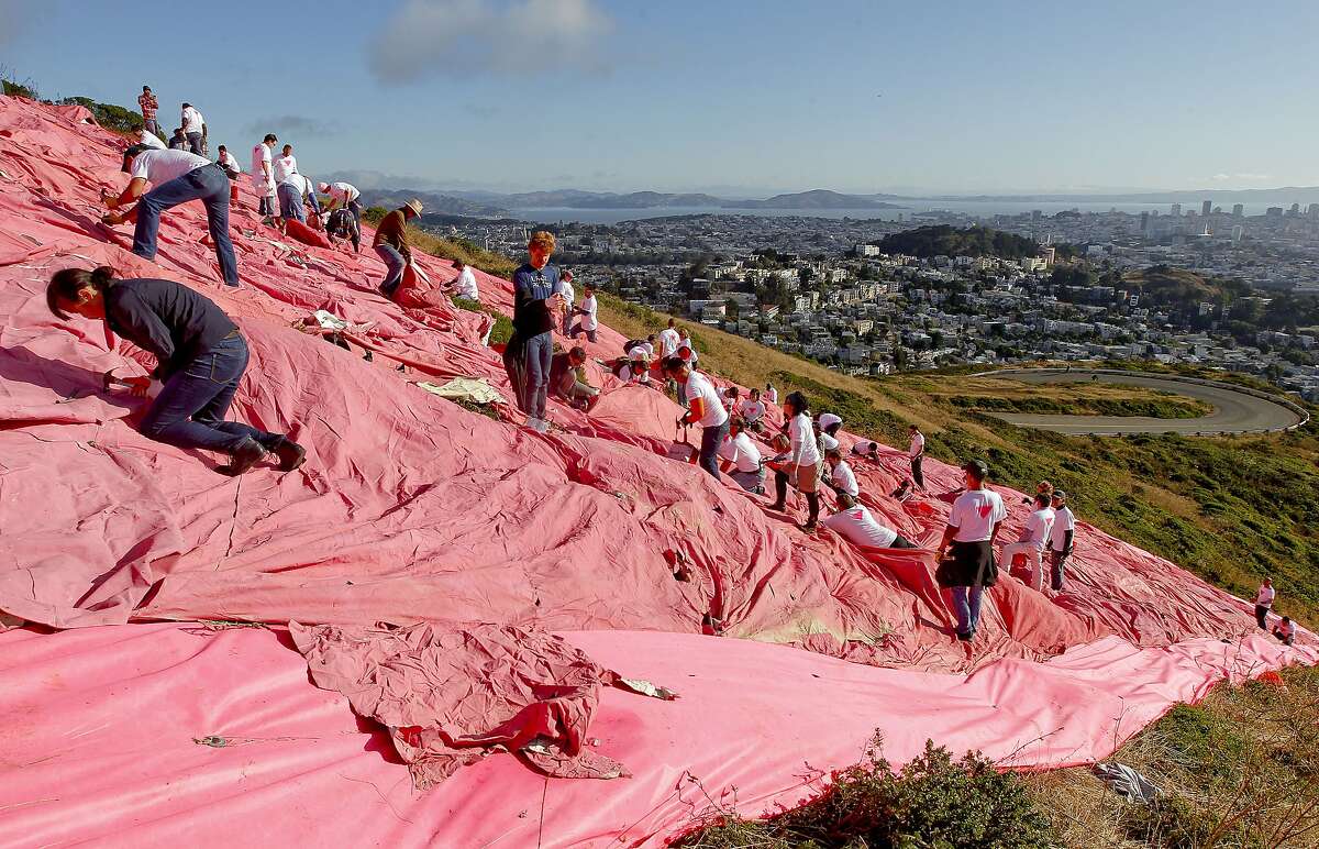 Pink triangle goes up on Twin Peaks for Pride Day