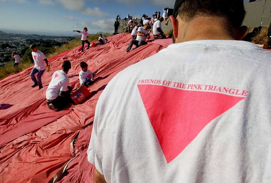 Pink triangle goes up on Twin Peaks for Pride Day - SFGate
