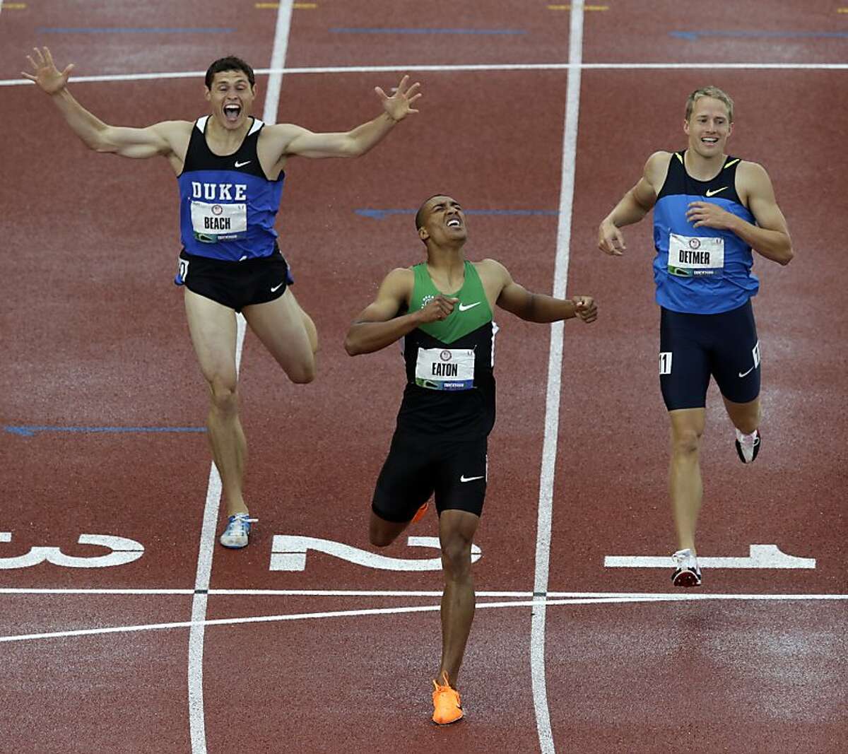 American Ashton Eaton sets decathlon record