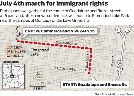 Immigrant rights march set for July 4