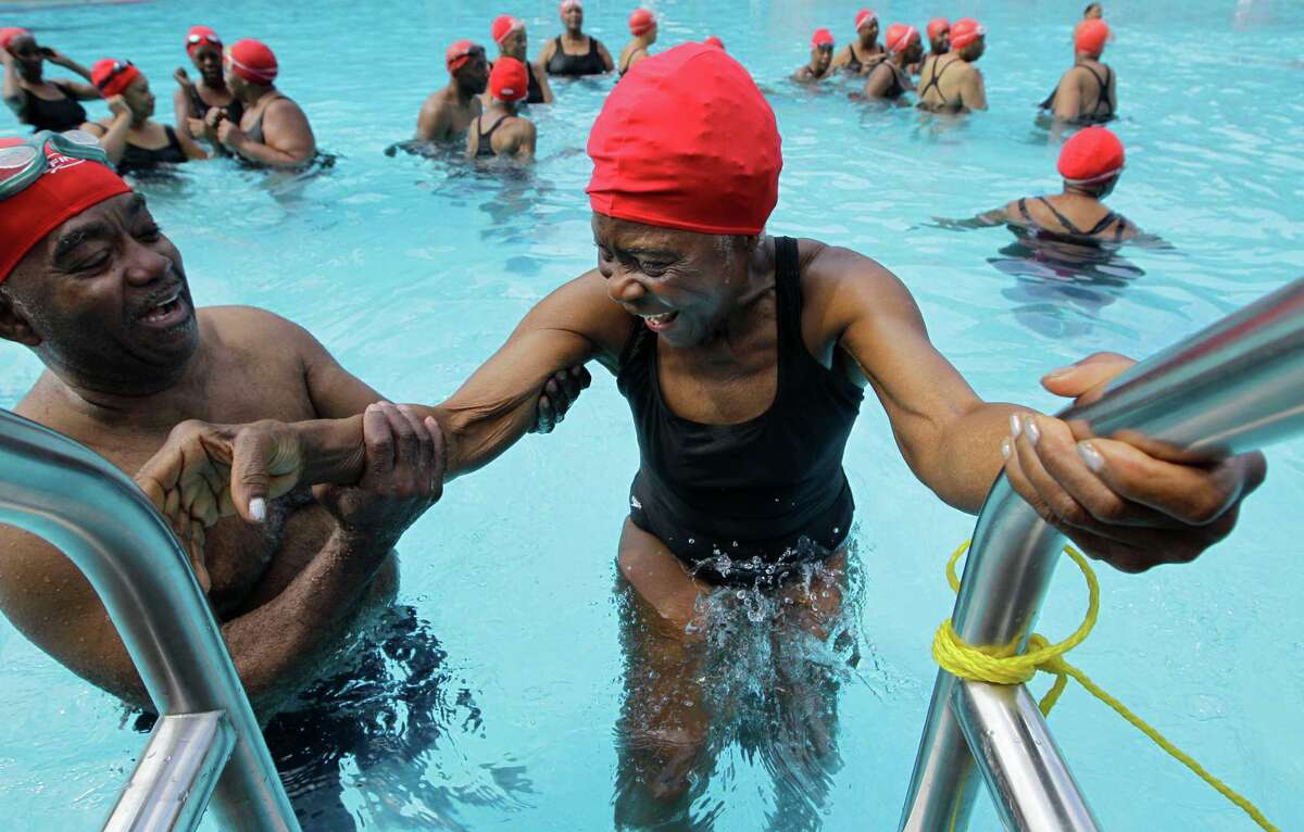 Senior synchronized swim group