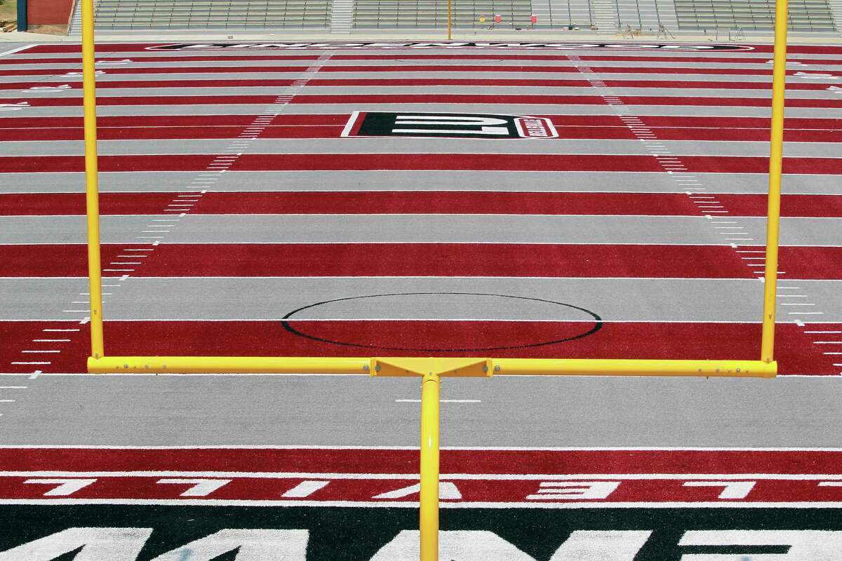 Football field's unusual colors