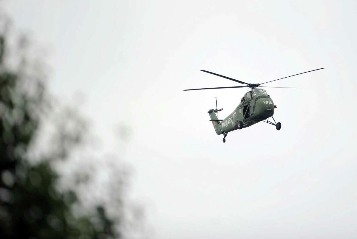 Vintage Sikorsky helicopter visits Bridgeport