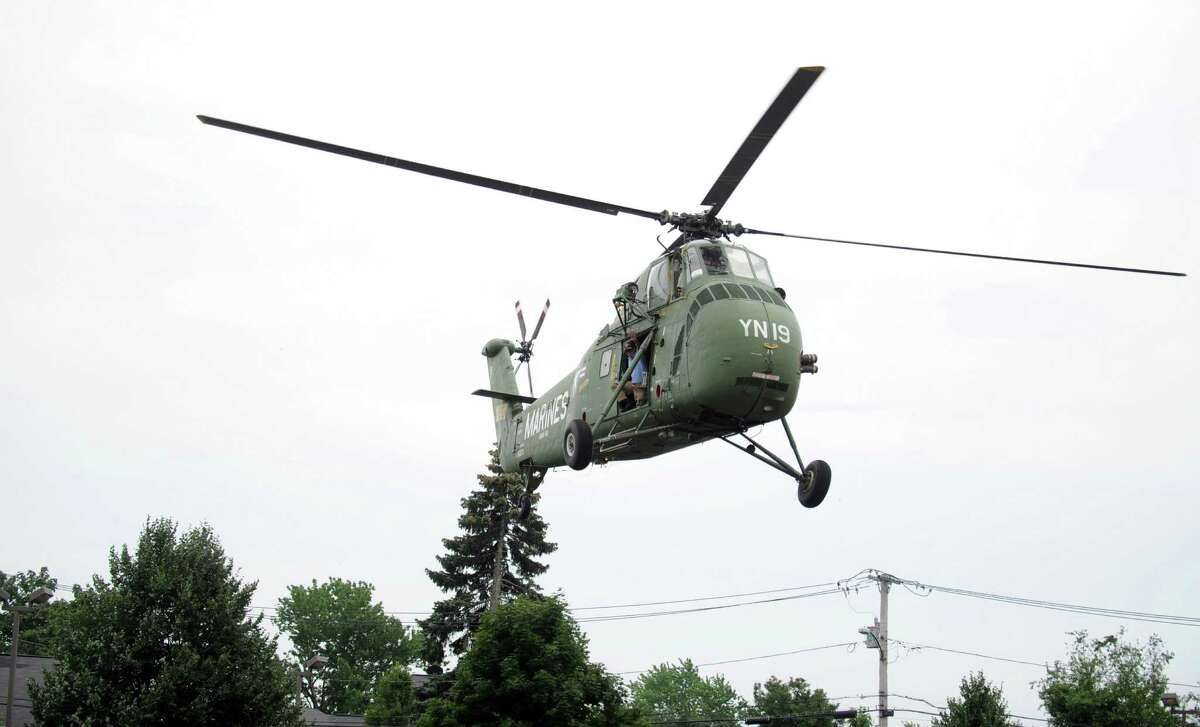 Vintage Sikorsky helicopter visits Bridgeport