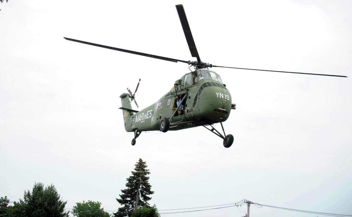 Vintage Sikorsky helicopter visits Bridgeport