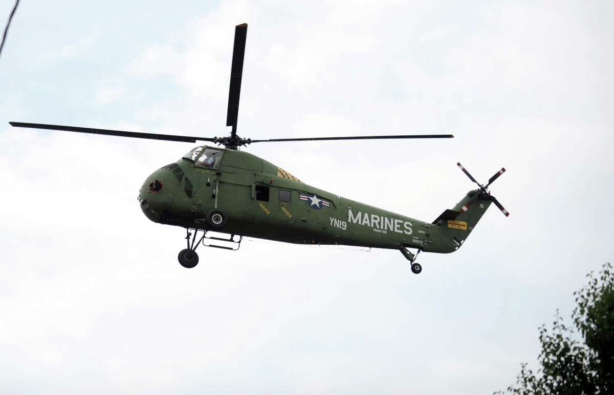 Vintage Sikorsky helicopter visits Bridgeport