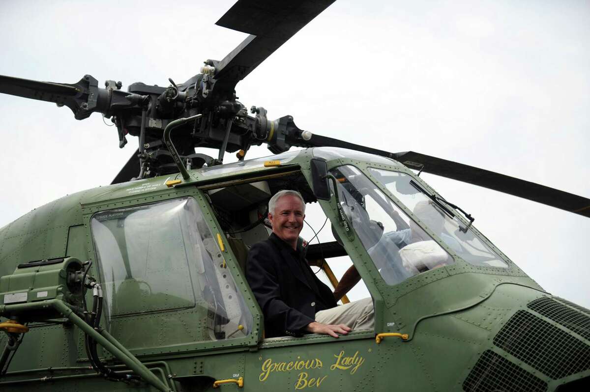 Vintage Sikorsky helicopter visits Bridgeport