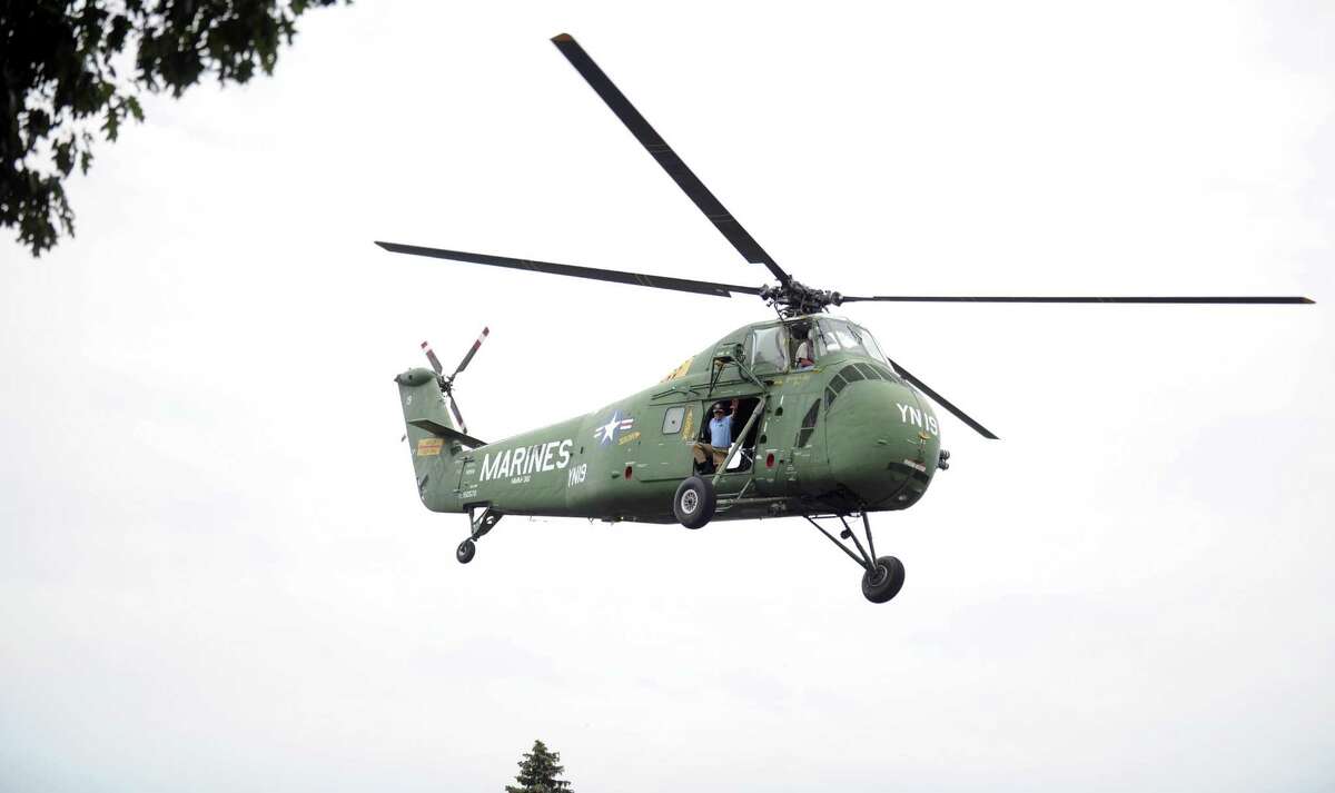 Vintage Sikorsky helicopter visits Bridgeport