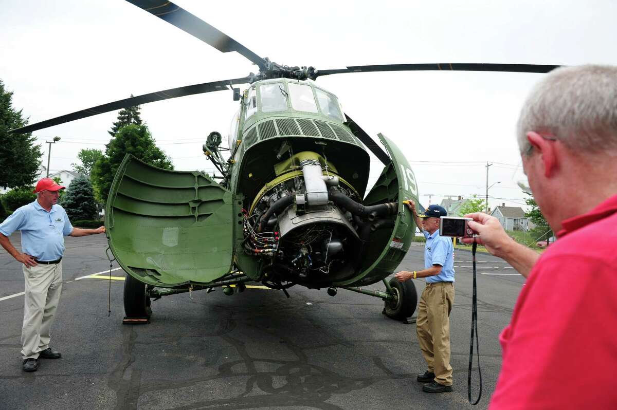 Vintage Sikorsky helicopter visits Bridgeport