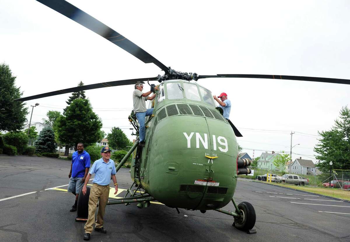 Vintage Sikorsky helicopter visits Bridgeport