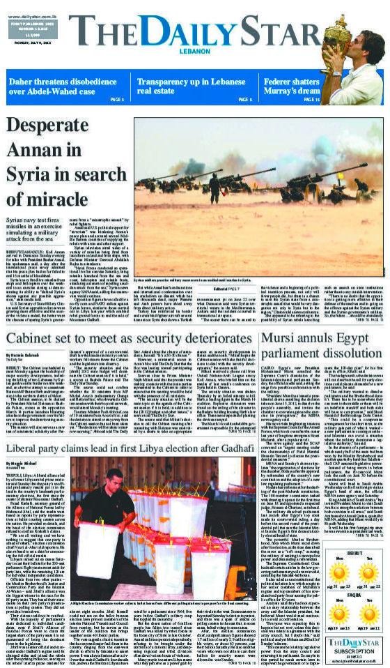 Front Pages from Around the Globe