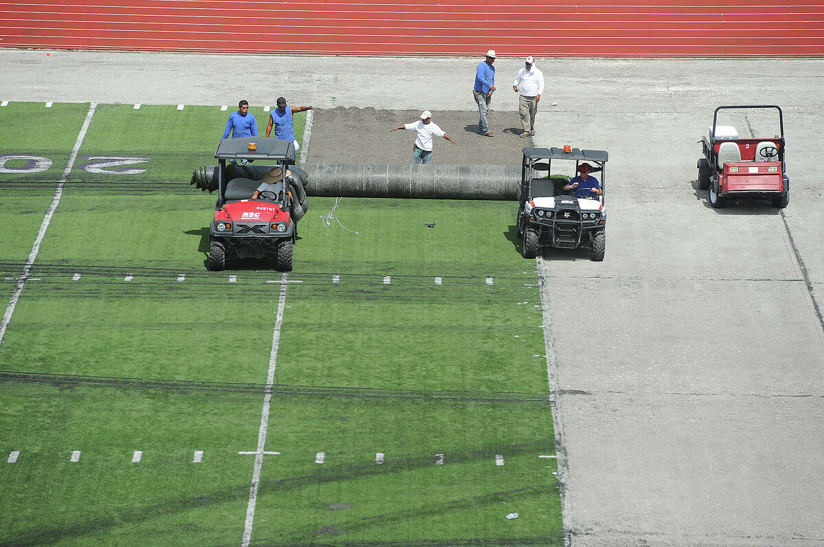 Turf replacement work starts at PN-G