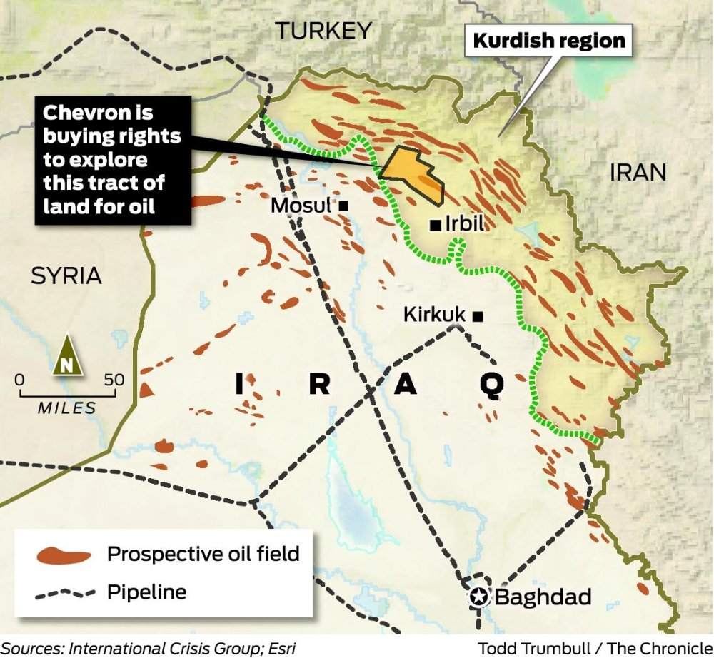 Chevron in risky deal for Kurdistan oil