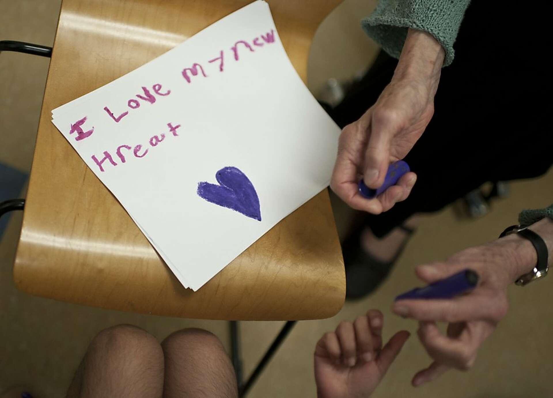 Transplant social worker hearts her job