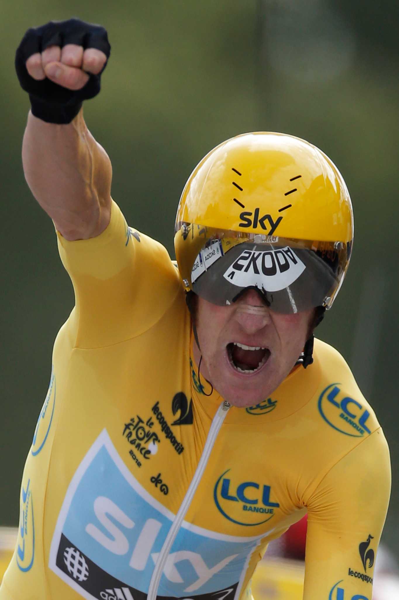 Wiggins' time-trial win all but seals Tour