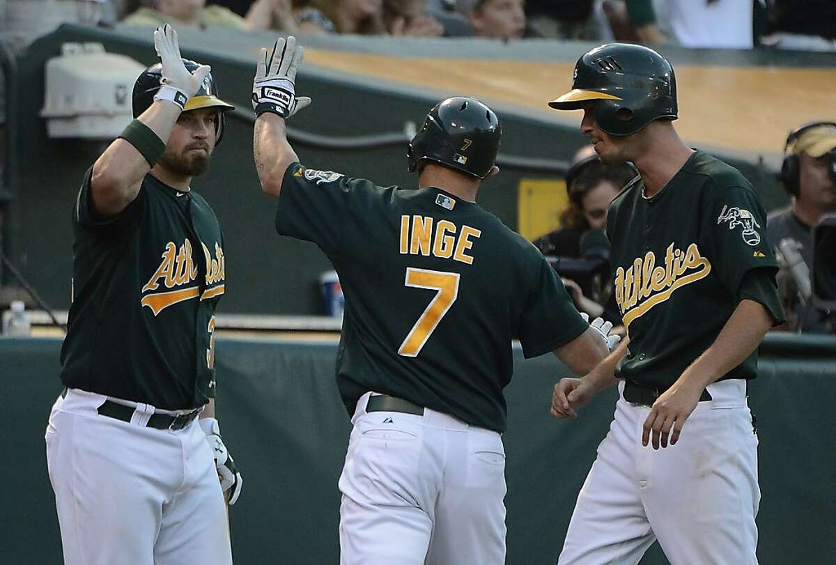 Inge, Céspedes back Parker; A's win