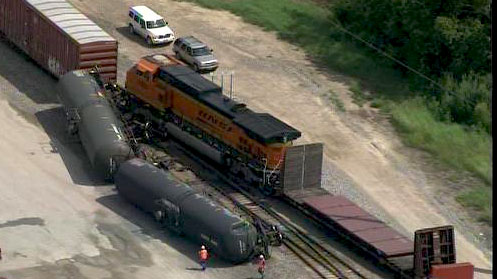 Trains collide in northwest Harris County