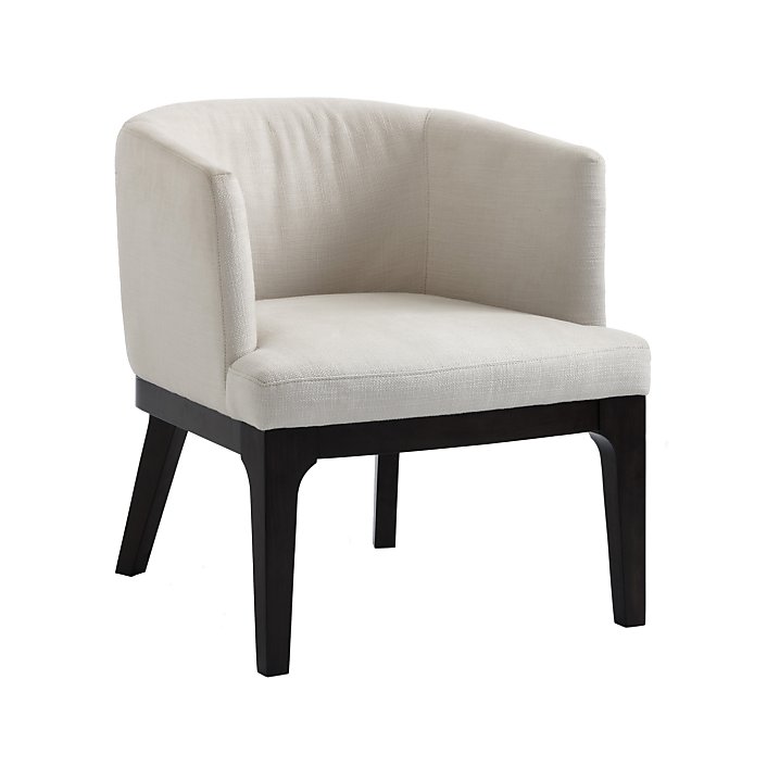 Rounded chairs from West Elm, DwellStudio