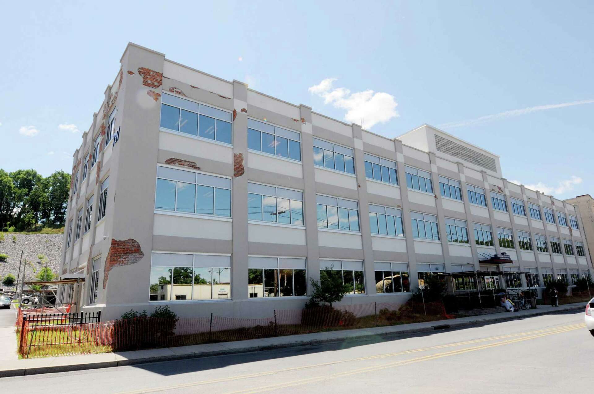 Falling facade spurs action