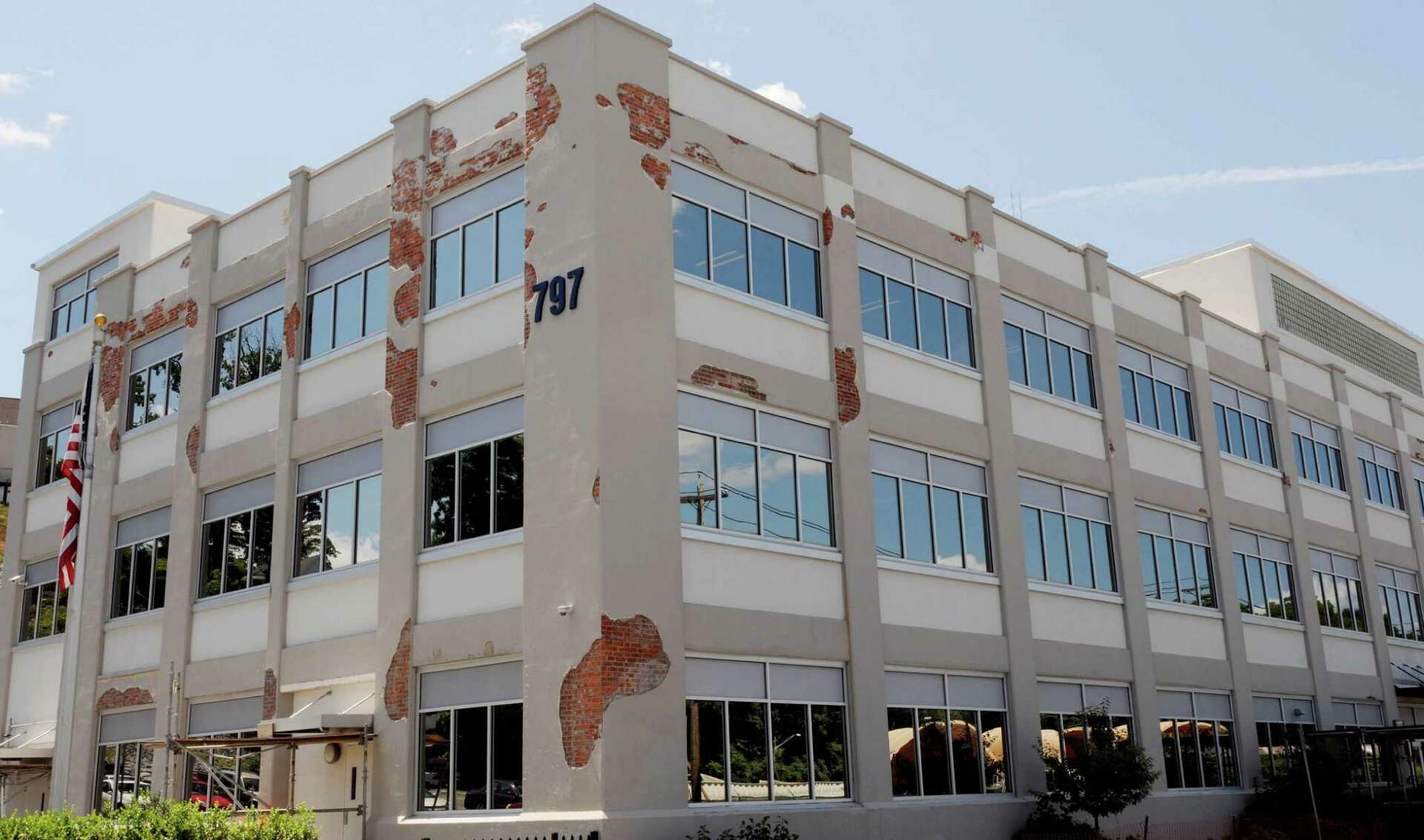 Falling facade spurs action