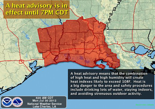 NWS: Heat advisory