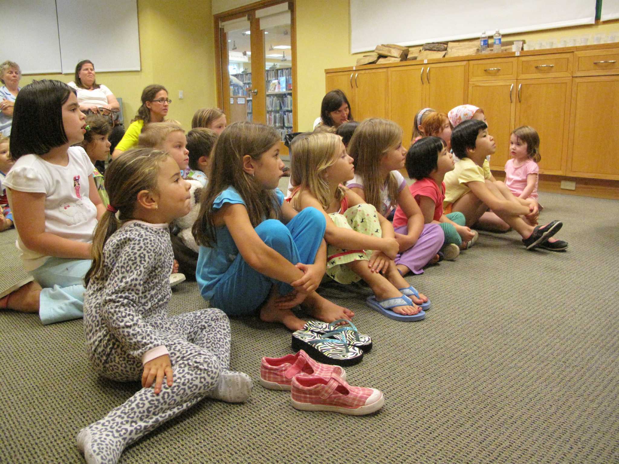 Pajama story time at the New Canaan Library