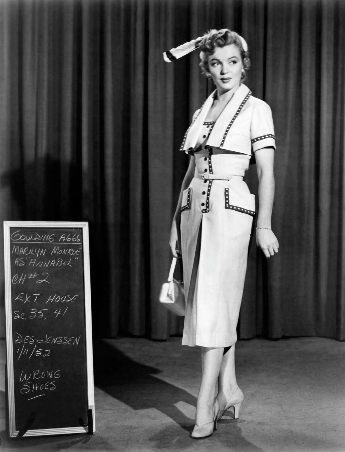 Marilyn Monroe, already a film and cultural icon, emerges as fashion ...