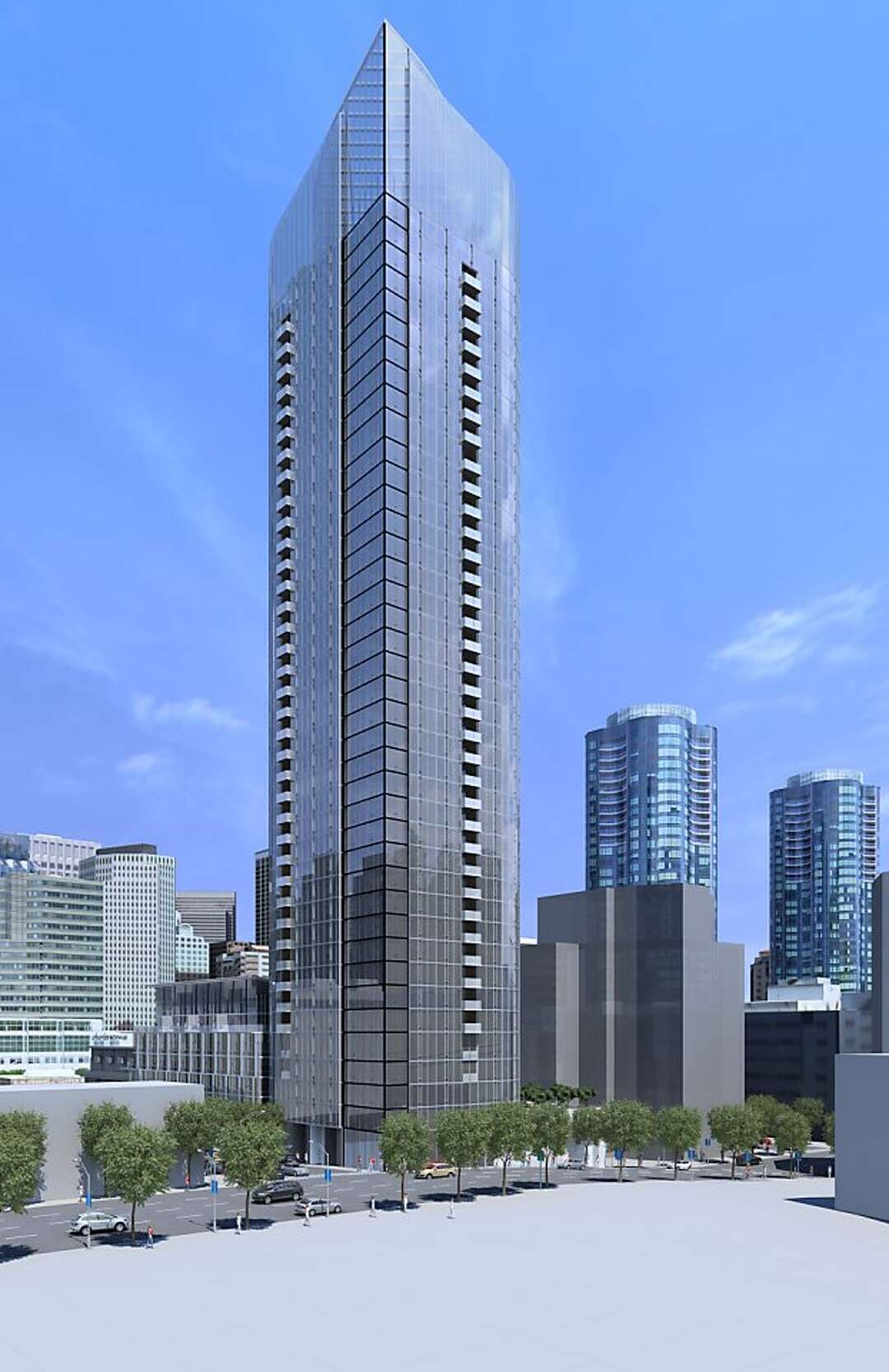 Glass towers could be awkward S.F. fit