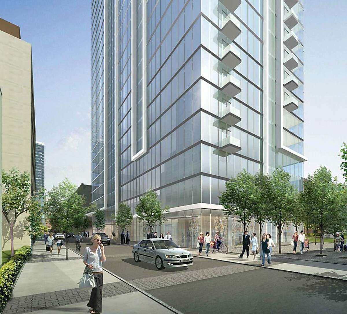 Glass towers could be awkward S.F. fit