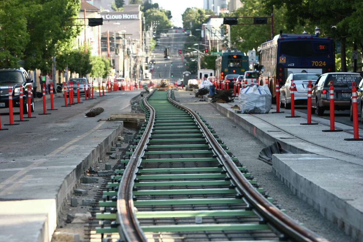 First Hill Streetcar under construction