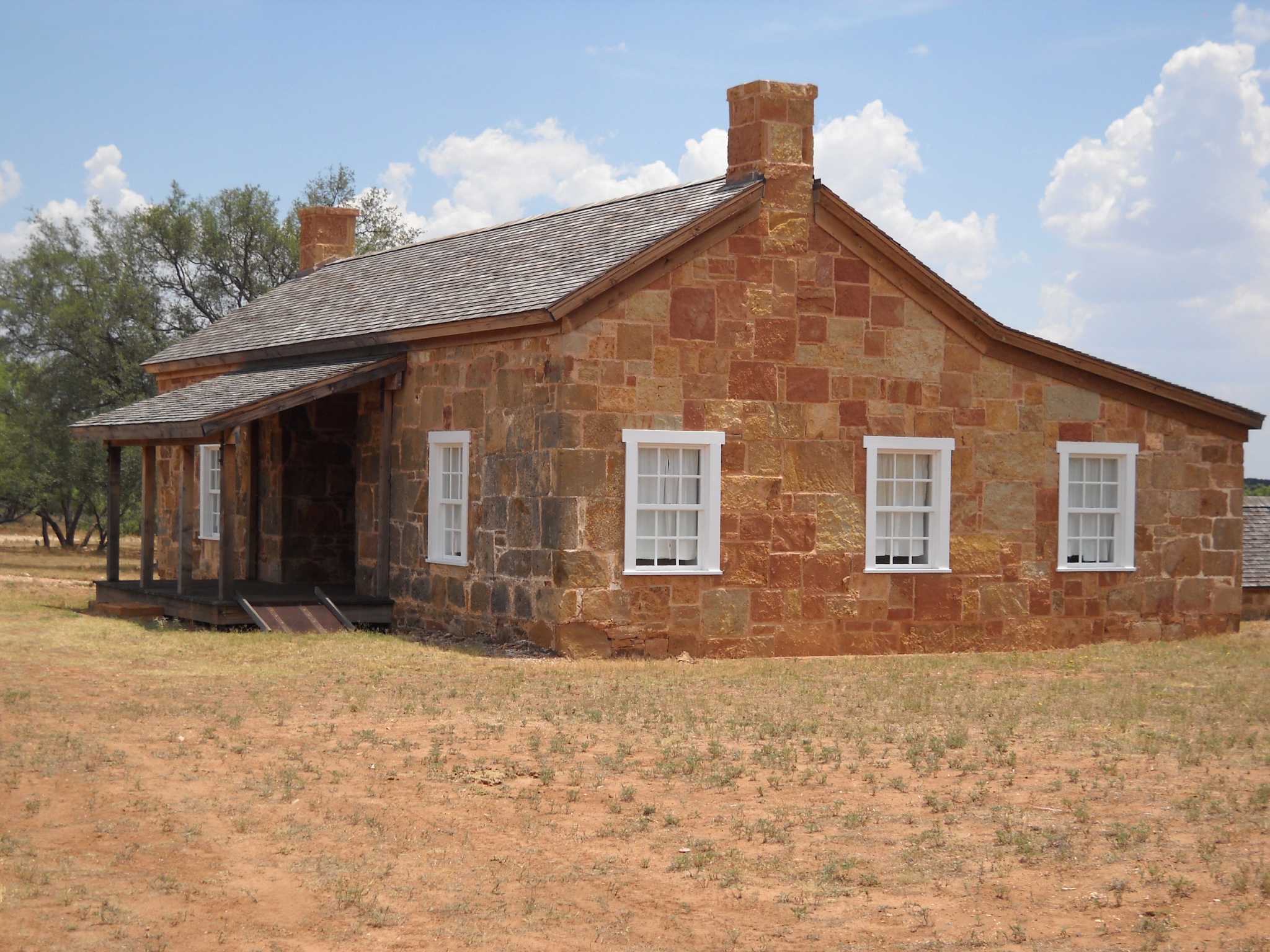 Frontier fort in his backyard, his heart