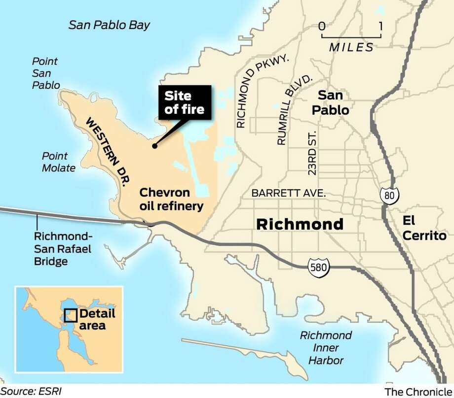 Fire at Chevron refinery in Richmond - SFGate