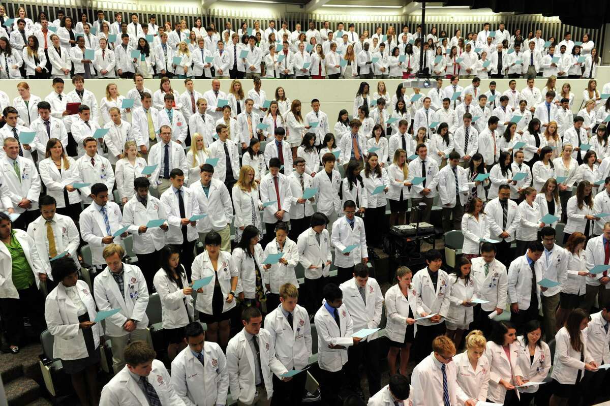 Medical students receive their white coats
