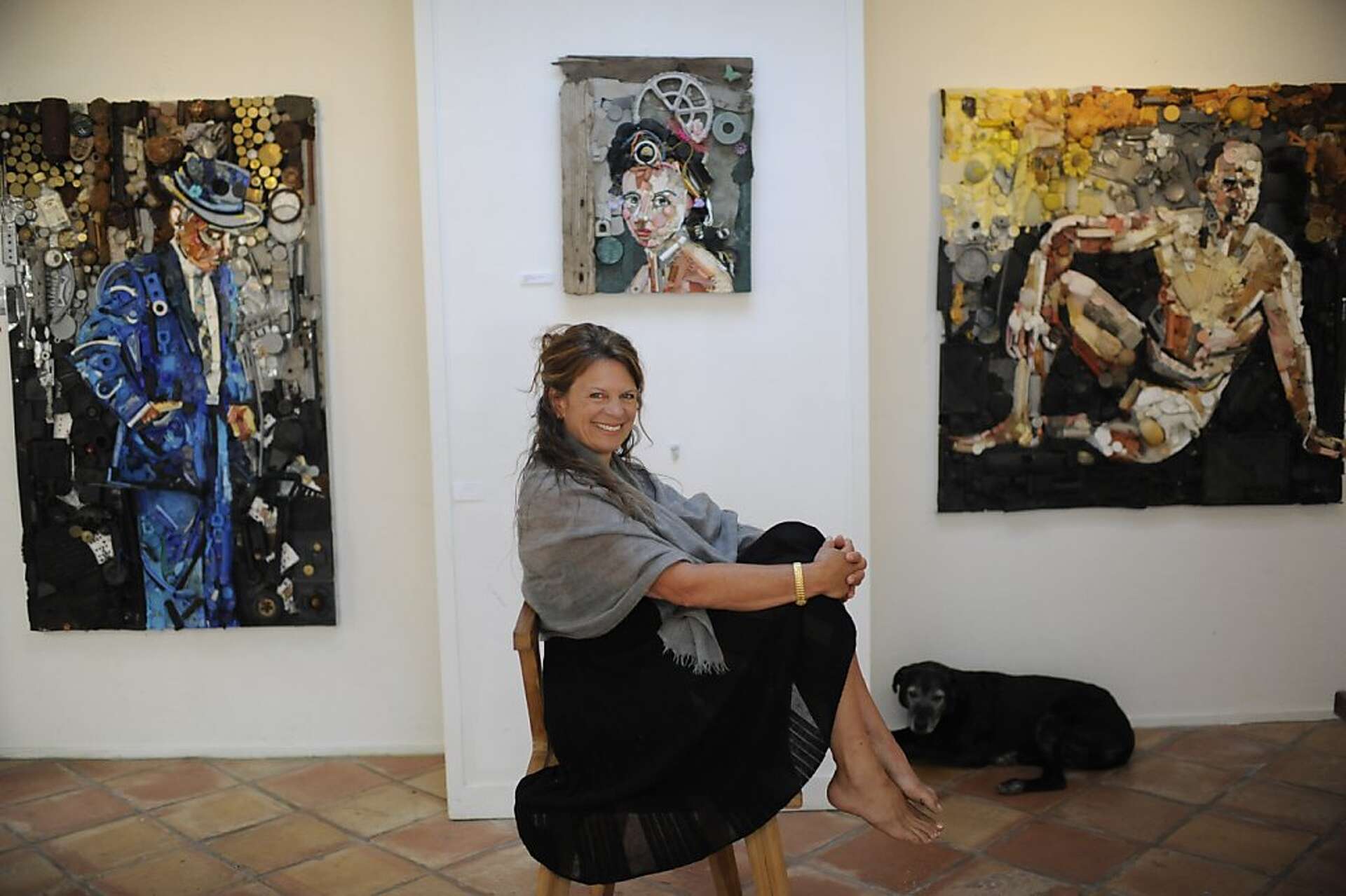 Tess Felix makes portraits from beach debris