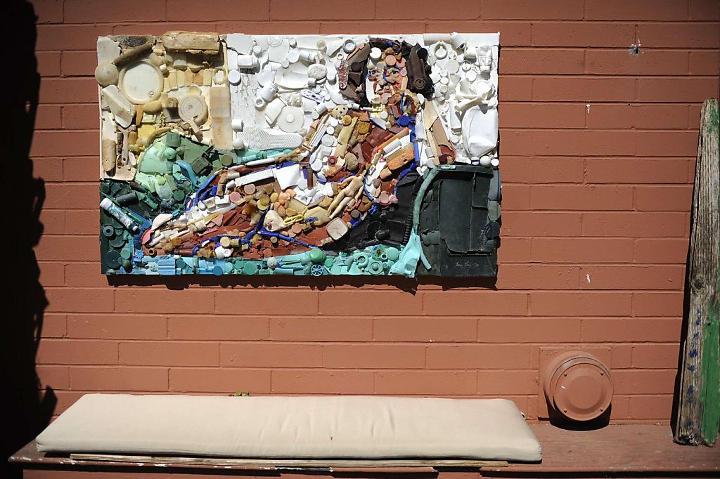 Tess Felix makes portraits from beach debris