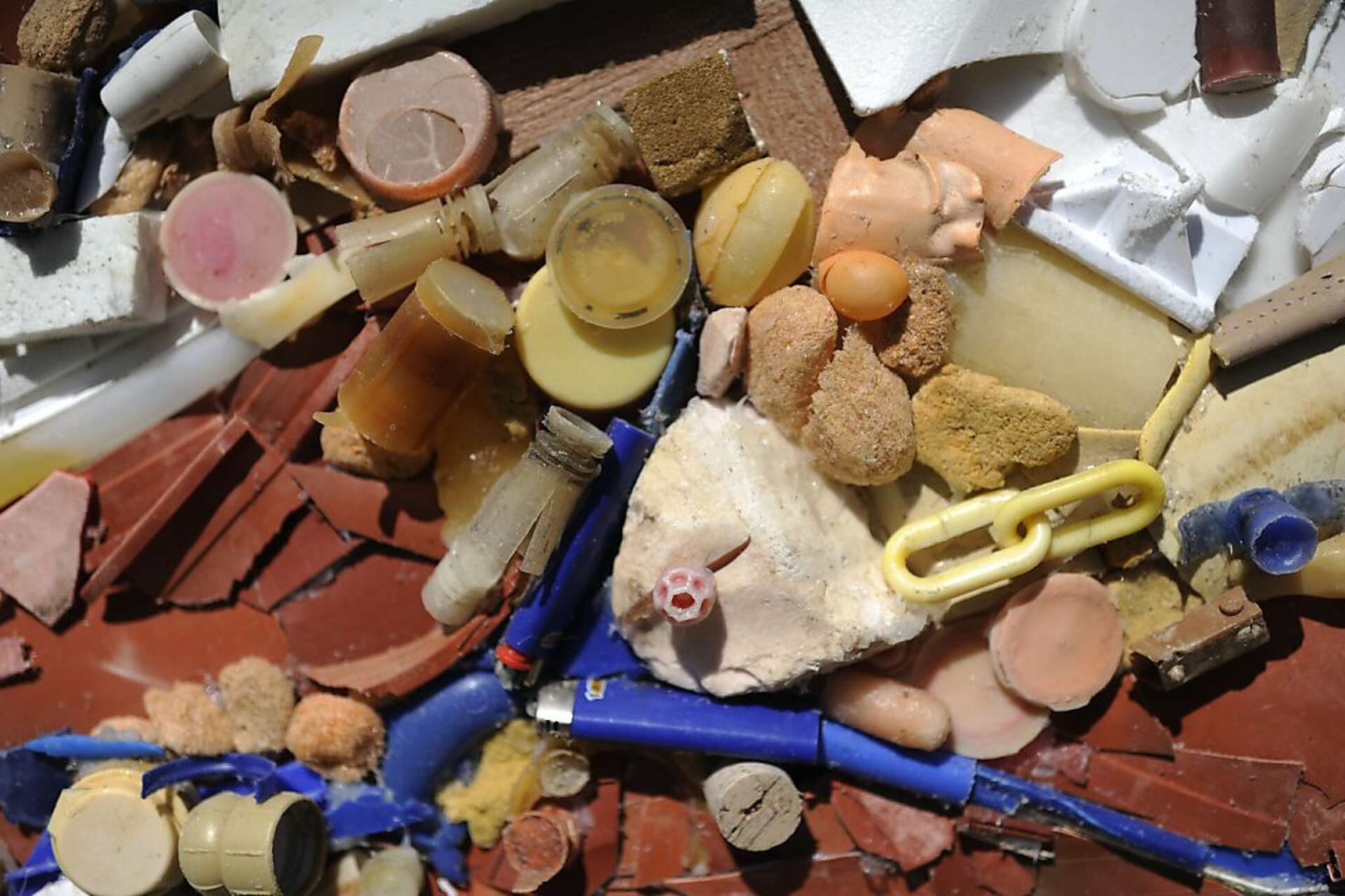 Tess Felix makes portraits from beach debris