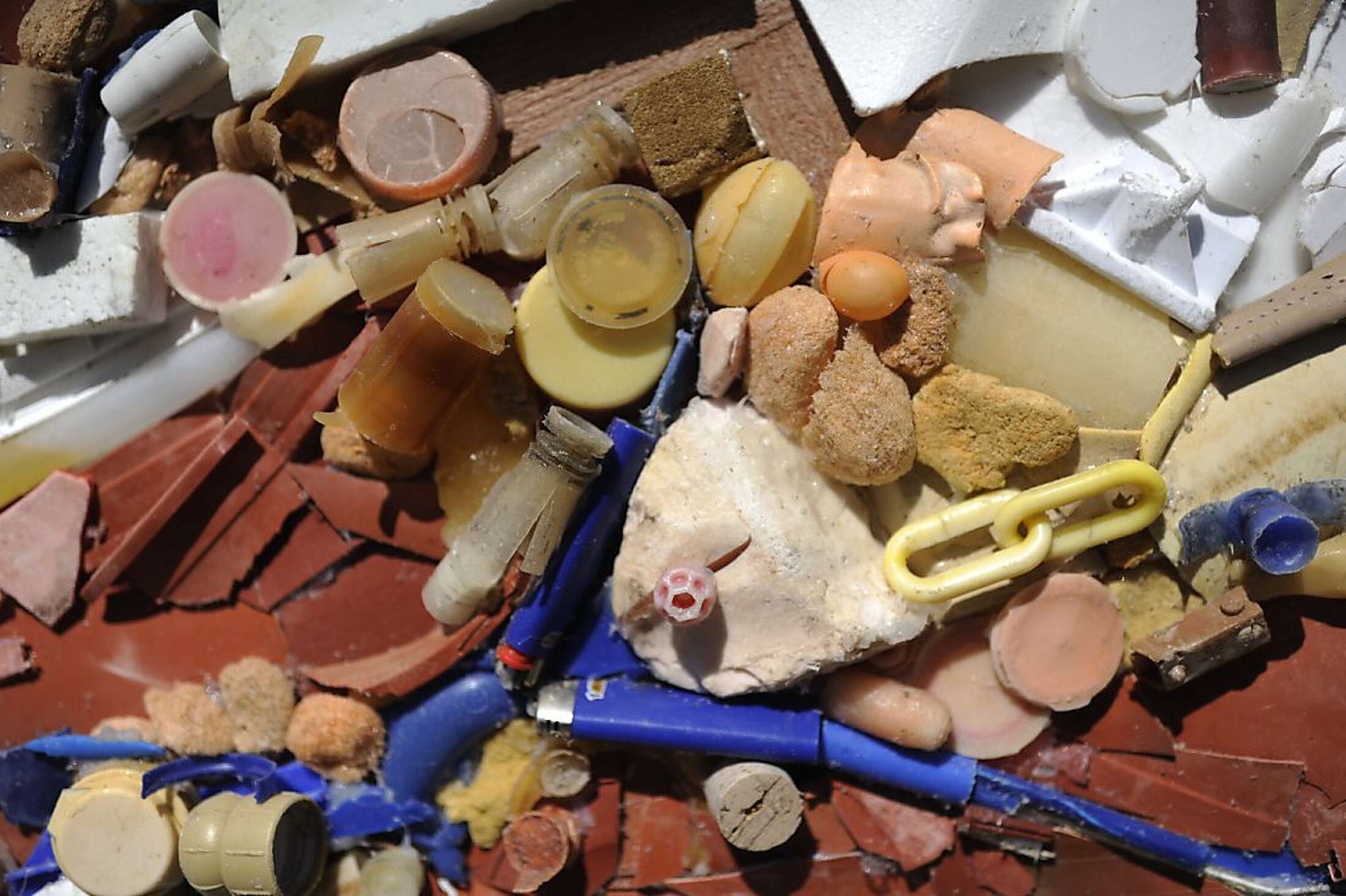 Tess Felix makes portraits from beach debris