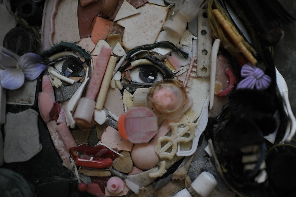 Tess Felix makes portraits from beach debris