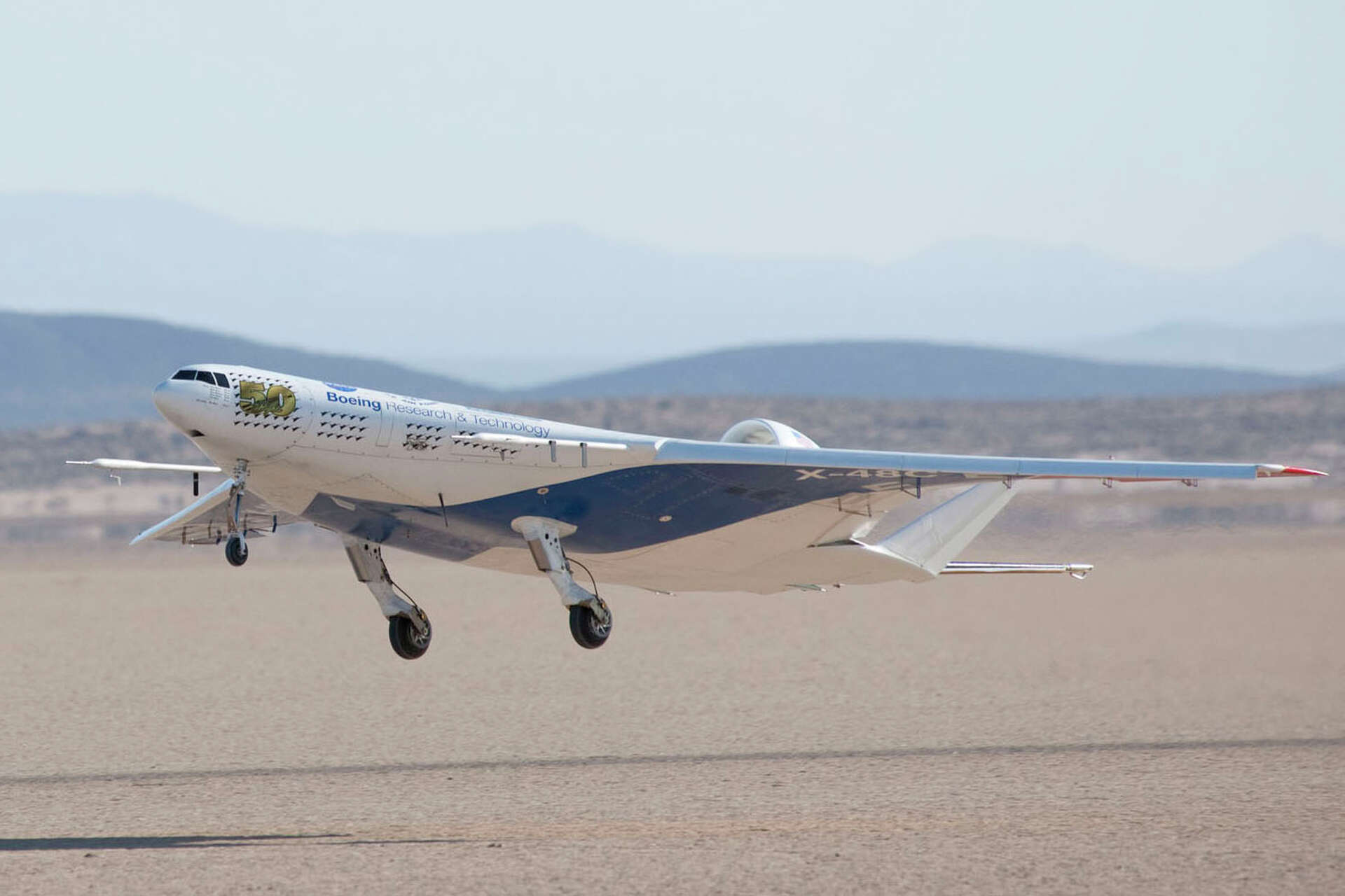 NASA flies futuristic Boeing airplane design