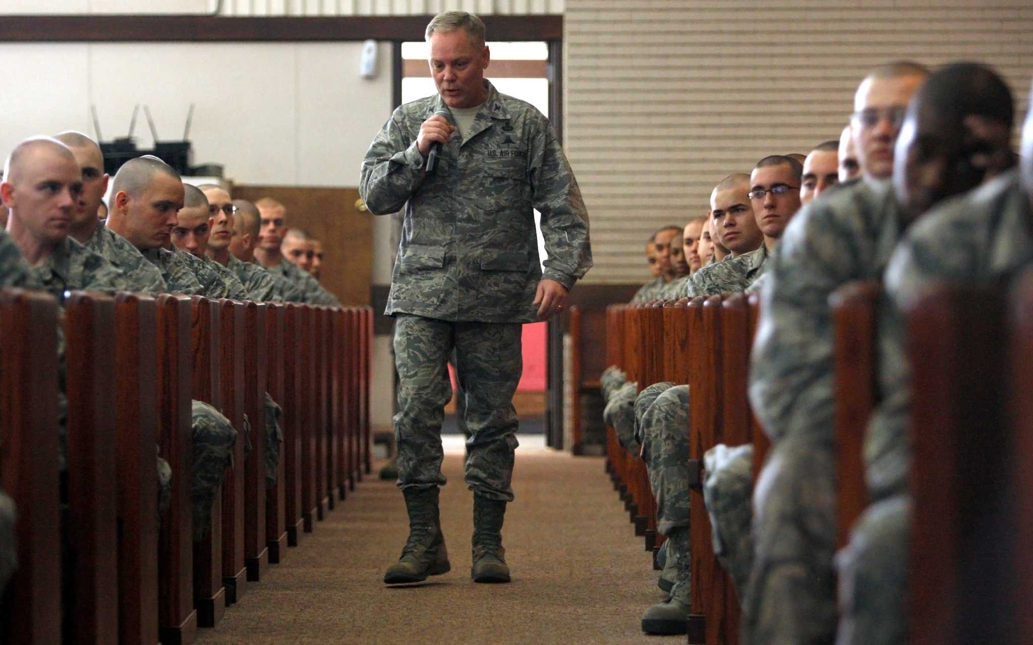 Air Force sex scandal claims top base leader