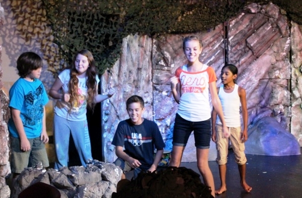 On stage: 'Ug, The Caveman Musical'