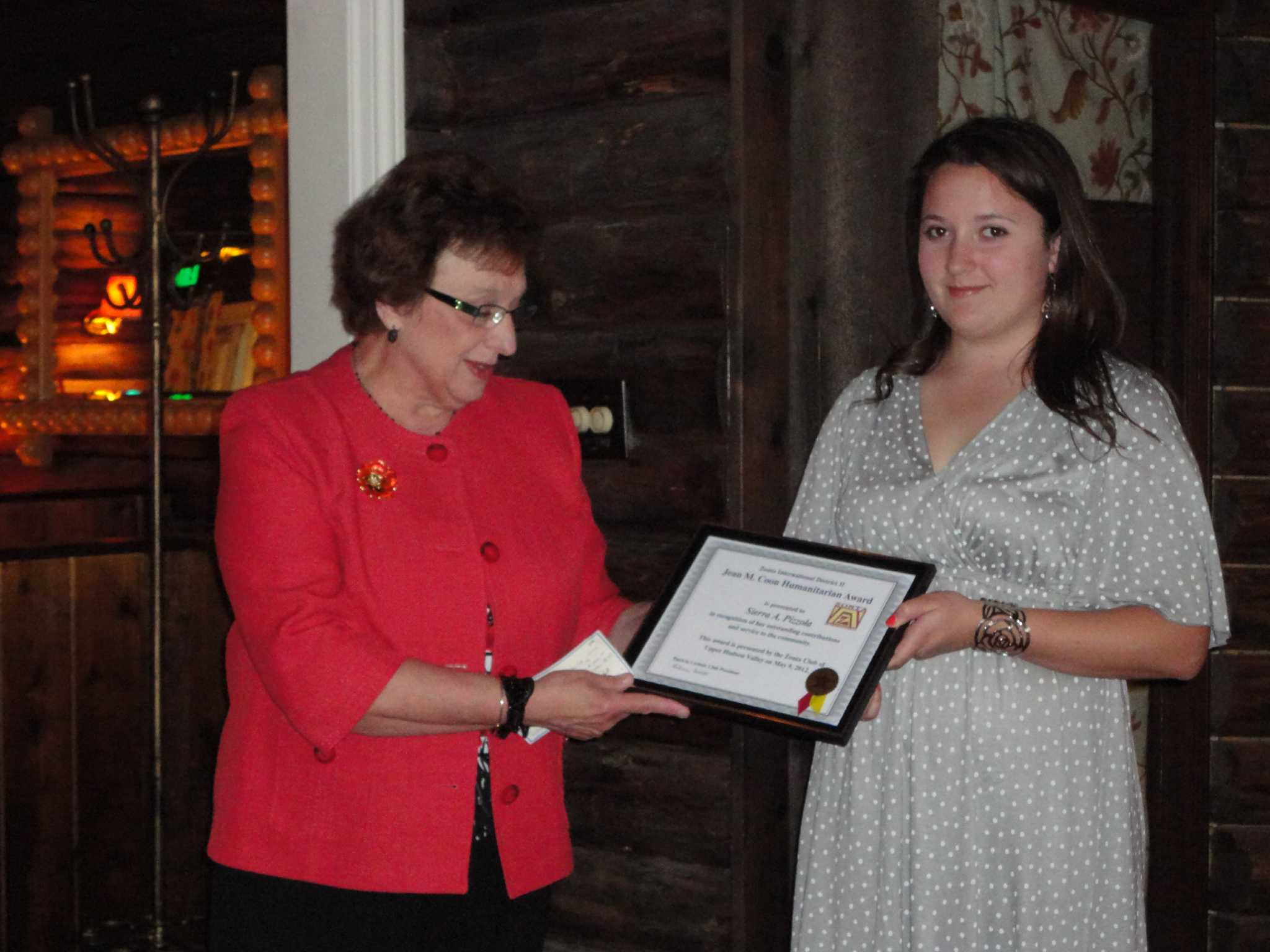 Zonta Club honors local student for service
