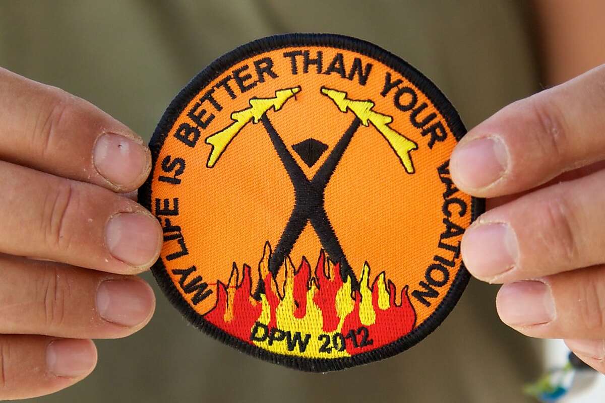 Vibrant desert patches for Burning Man