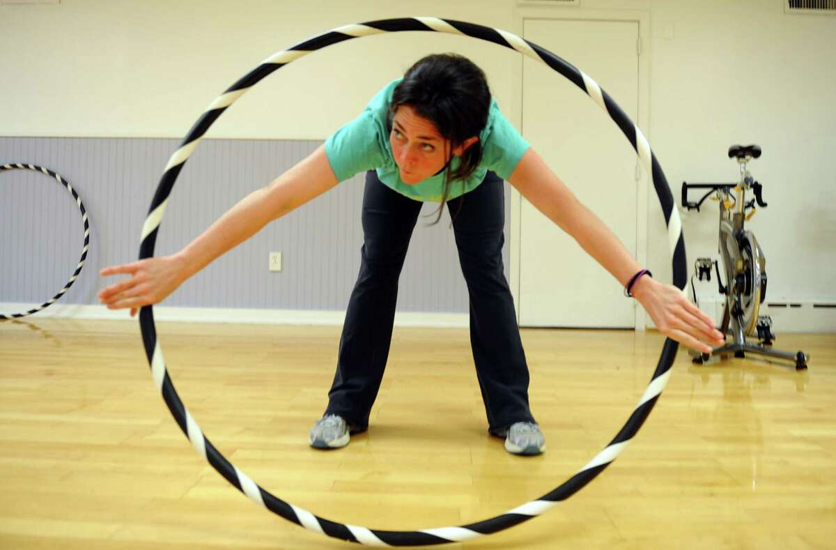 Hula hoops help spin one's body into shape