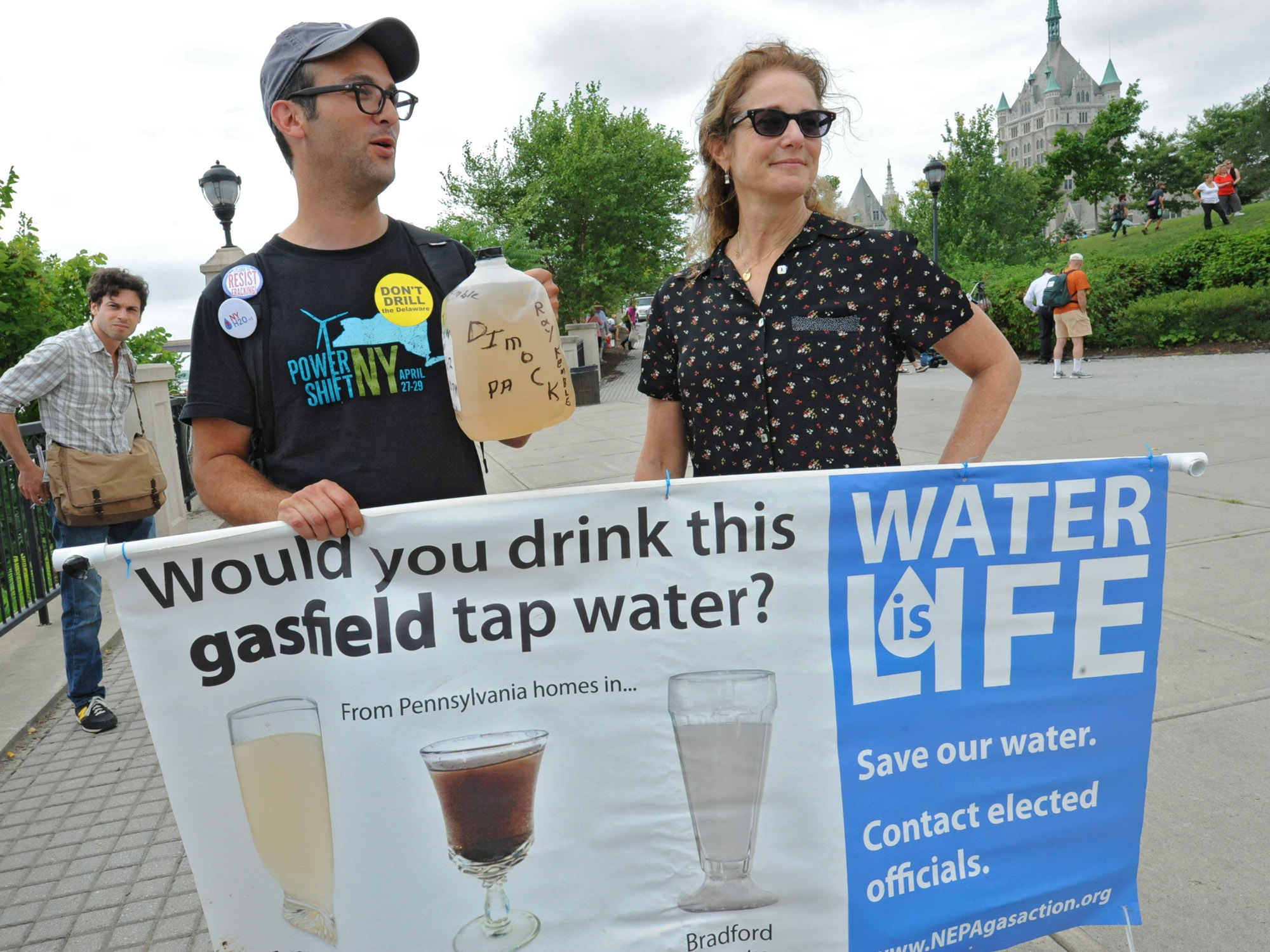 Hundreds march in opposition to fracking