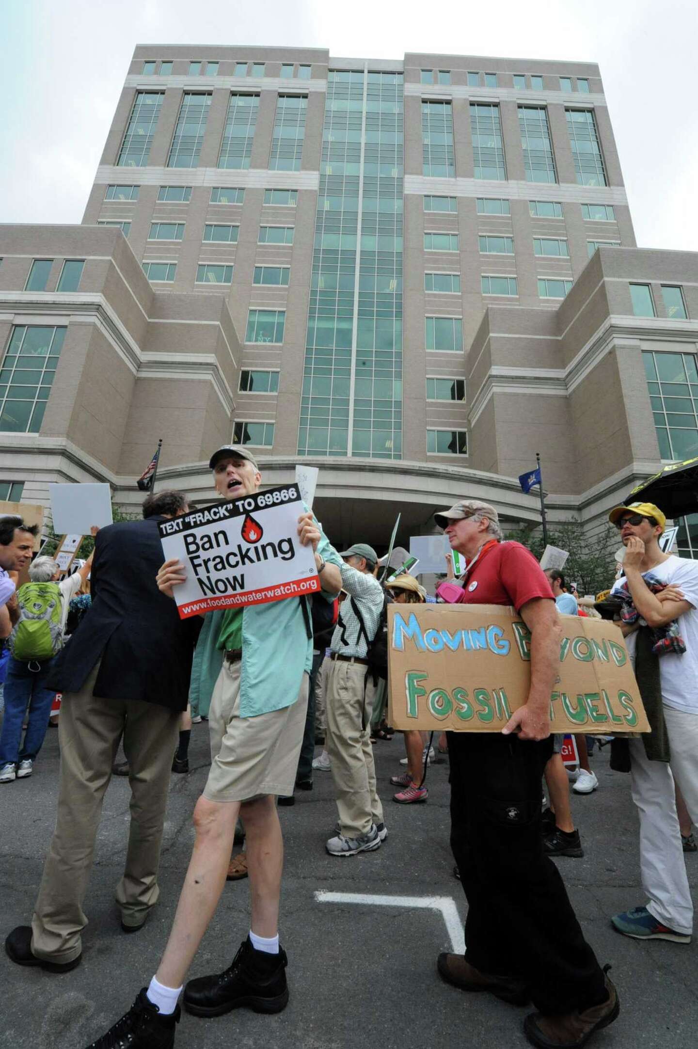Hundreds march in opposition to fracking